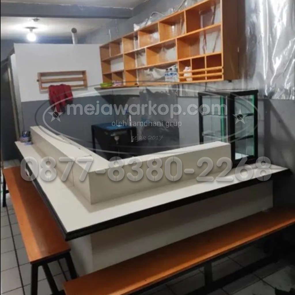 Jual Meja Warkop Minimalis Unik Bahan Kayu Rangka Besi Lapis Hpl ...