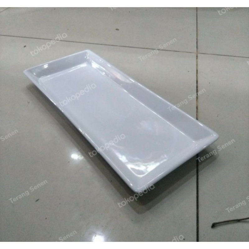 Jual PIRING SAJI KERAMIK PERSEGI PANJANG P.32 L.14 T.2,5 CM | Shopee ...