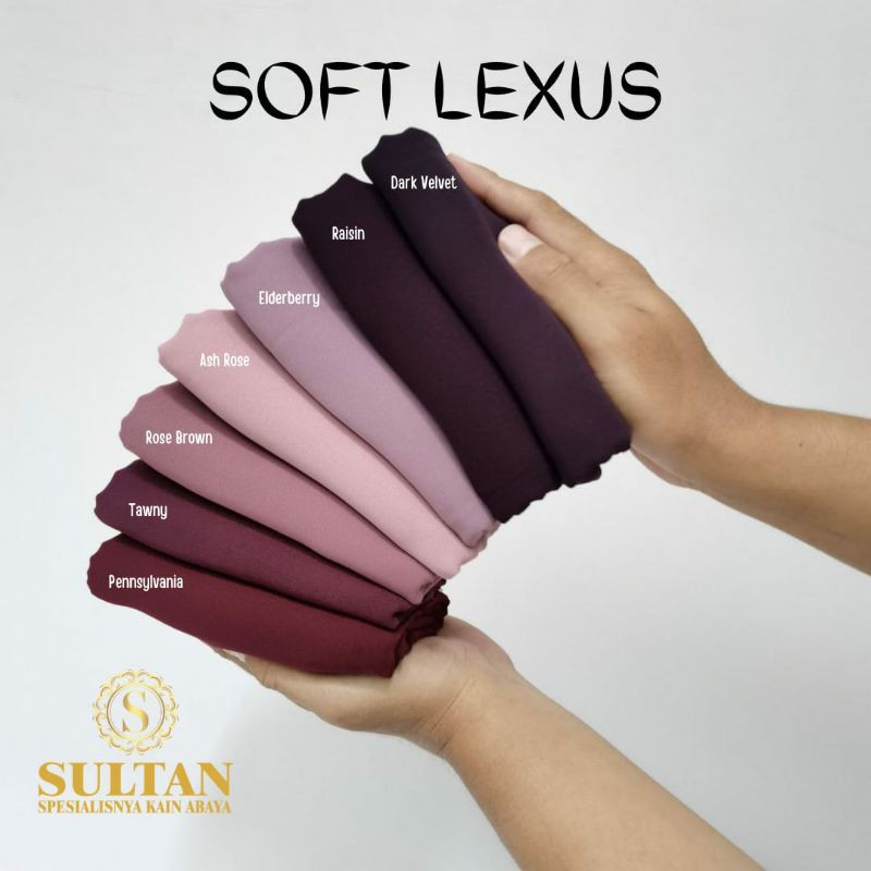 Jual KAIN SULTAN BAHAN ABAYA soft lexina LEXINA LENGKAP WARNA | Shopee ...