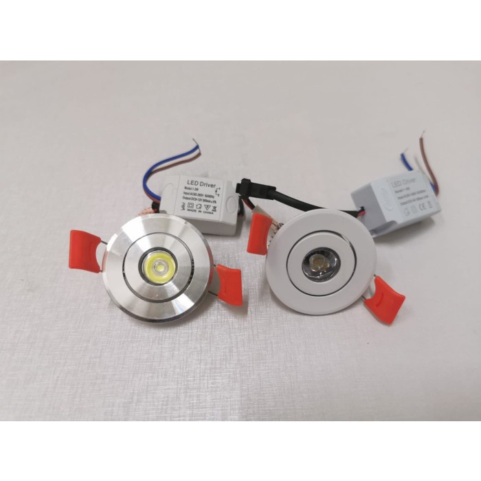 Jual Downlight led 1w 1 w 1 mata led panel 1watt lampu led lemari 1 ...