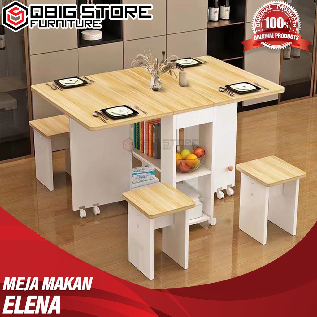 Jual Set Meja Kursi Makan Lipat Foldable Minimalis | Shopee Indonesia