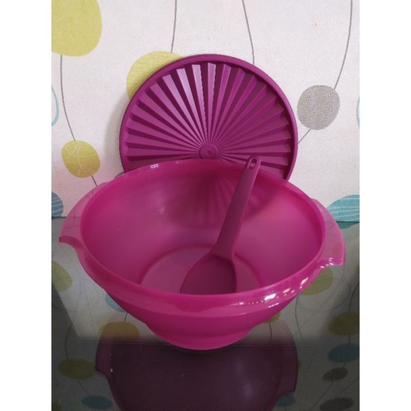 Jual wadah nasi tupperware 3,5 liter ungu with centong | Shopee Indonesia