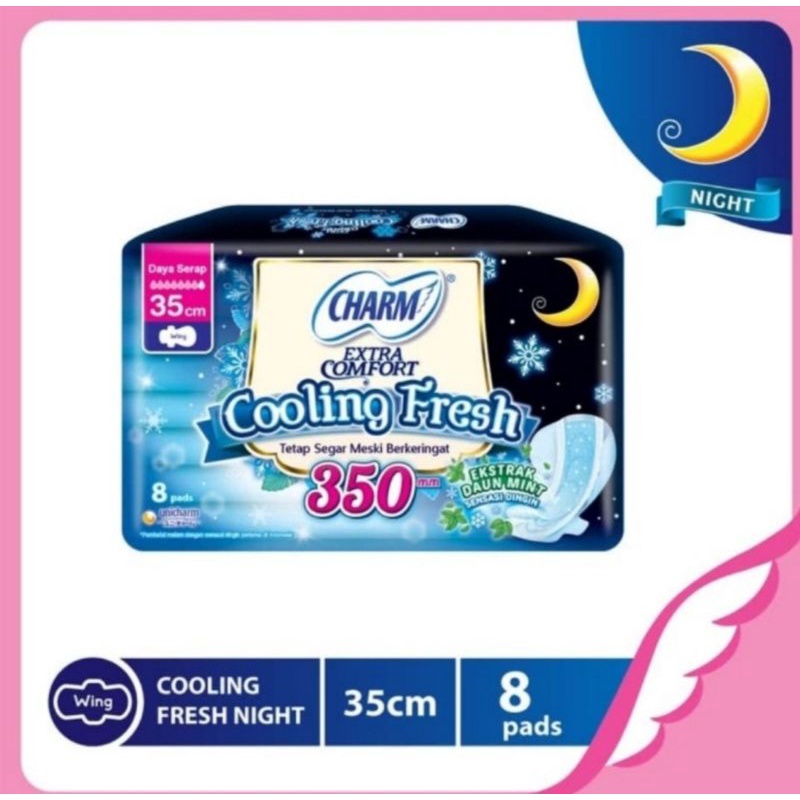 Jual Charm Extra Comfort Cooling Fresh Night Wing 35cm isi 8 Pads ...