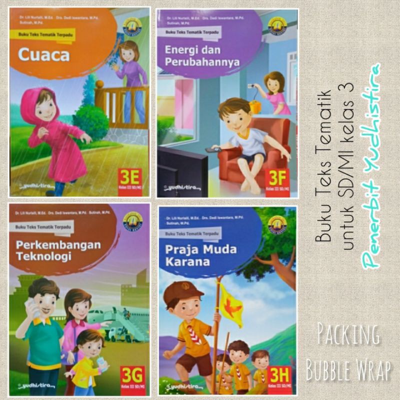 Jual Tematik 3E, 3F, 3G, 3H untuk SD kelas 3 semester 2 edisi K13 ...