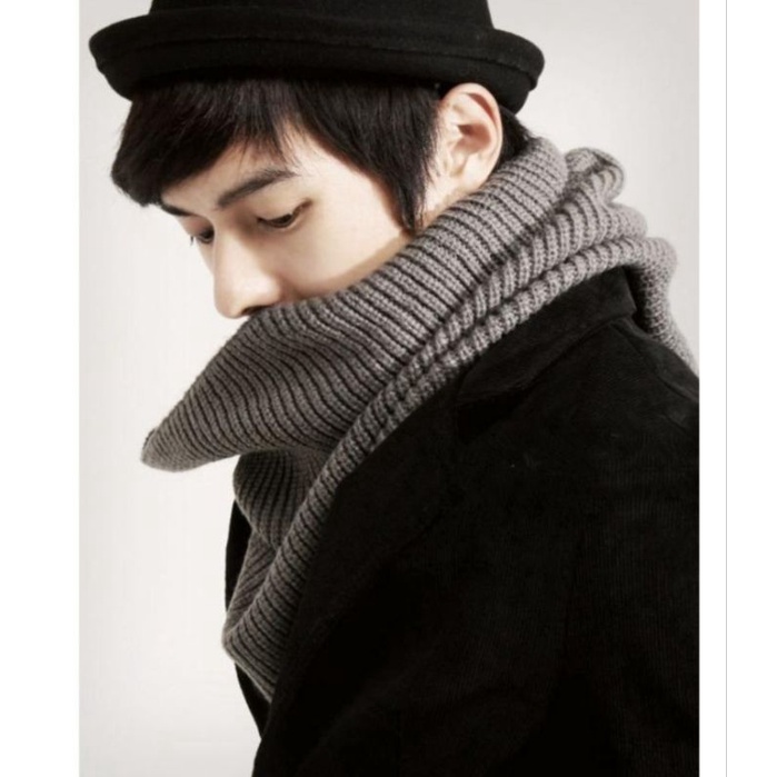 Jual KNITING SYAL RAJUT LEHER | PASHMINA SCARF WINTER DINGIN PRIA ...