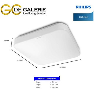 Jual Lampu Plafon Kotak Philips Led 31110 17W 17 Watt Ceiling Light ...