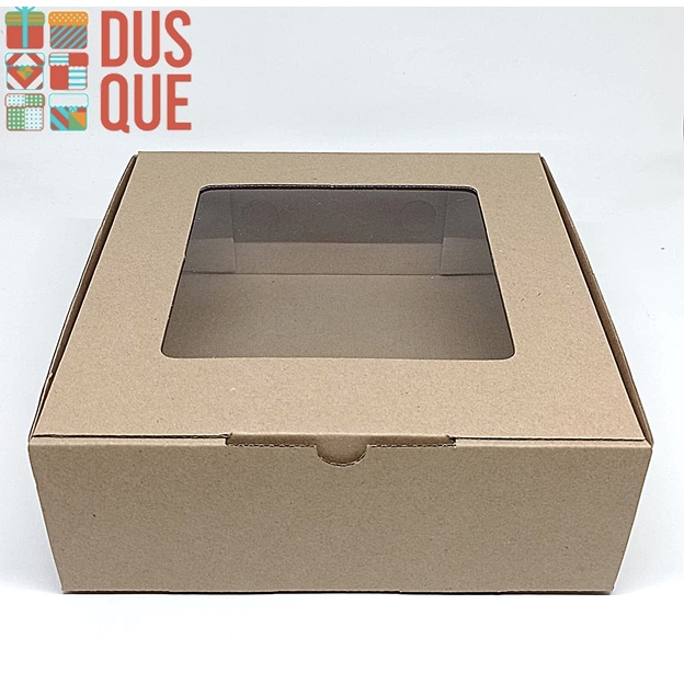 Jual DUS KOTAK BOX CAKE KACA / KUE CORRUGATED 25x25x12 KACA (10Pcs ...