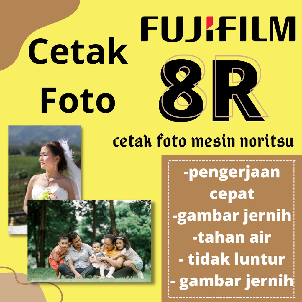 Jual Cetak foto fujifilm Cetak 8R 10R 20x25 kualitas lab Full Print ...