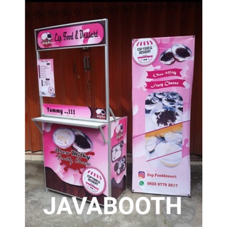 Jual Free Design booth jualan lipat portable atap polos tatakan depan ...