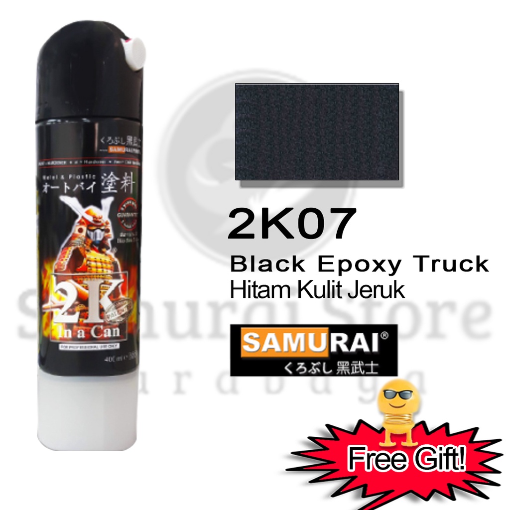 Jual Samurai Paint Black Epoxy Truck 2K07 Hitam Kulit Jeruk 400 ml - Cat Semprot Pilox Aerosol ...