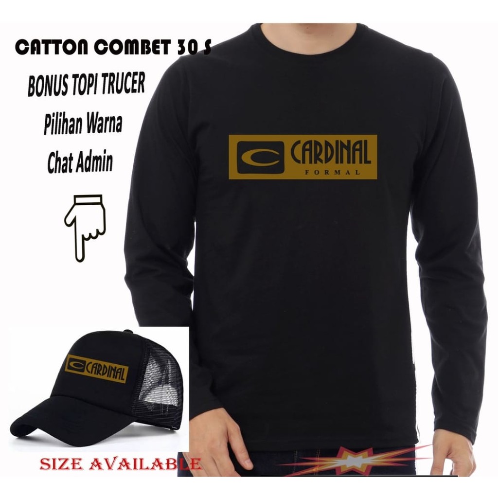 Jual BONUS TOPI Terbaru ! Kaos Distro Lengan Panjang Terbaru Cardinal ...