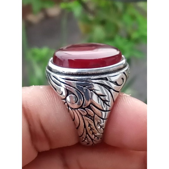 Jual CINCIN BATU AKIK YAMAN AKHMAR NATURAL - HIGH QUALITY | Shopee ...