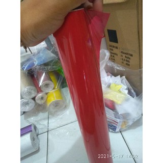 Jual stiker Skotlet warna MERAH TRANPARAN glossy,,, Lebar atau tinggi ...