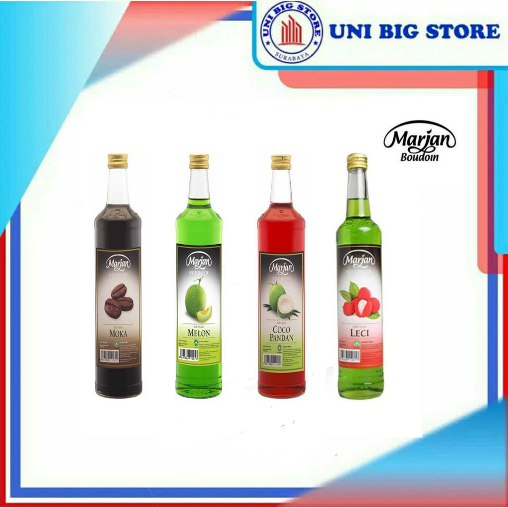 Jual MARJAN Syrup Boudoin 460 ml | Melon - Mocca Moka - Lychee Leci ...