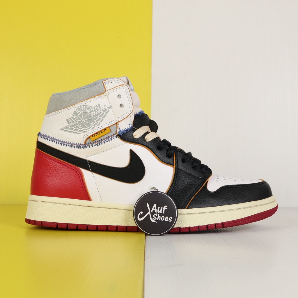 Jual Jordan 1 Retro High Union Los Angeles Black Toe | Shopee Indonesia