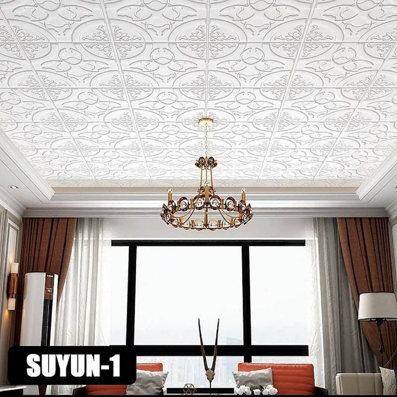 Jual wallpaper dan plafon sticker foam permukaan timbul motif batik ...