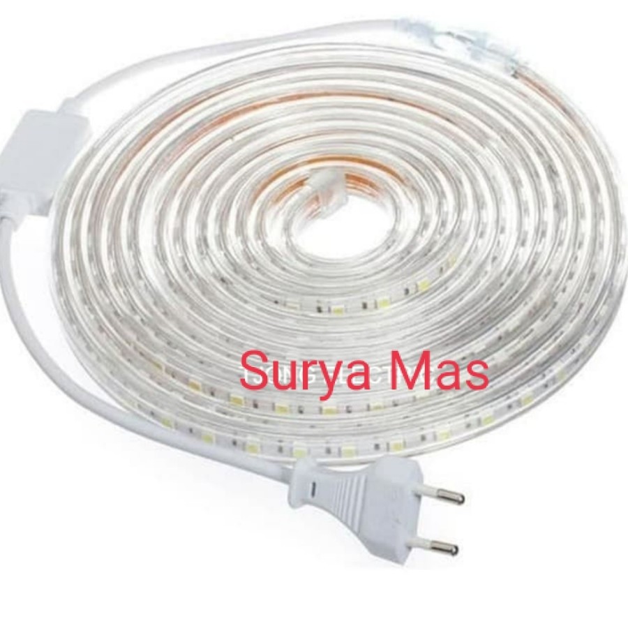 Jual Lampu Led Selang 5050 5 Meter Socket Lampu Strip 5m Hias Plafon SMD | Shopee Indonesia