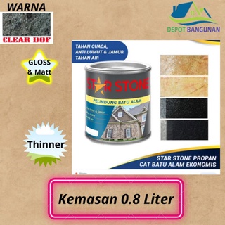 Jual Cat Pelapis Batu Cat Batu Alam PROPAN STAR STONE Clear Gloss 0.8 ...