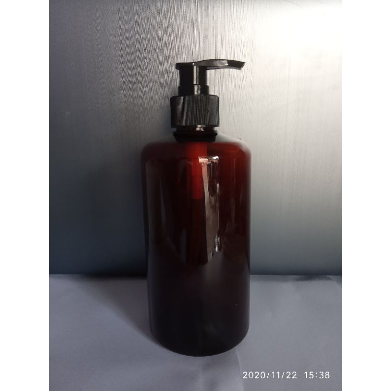 Jual BOTOL SABUN AMBER 500ML PUMP HITAM/BOTOL COKLAT Indonesia|Shopee Indonesia