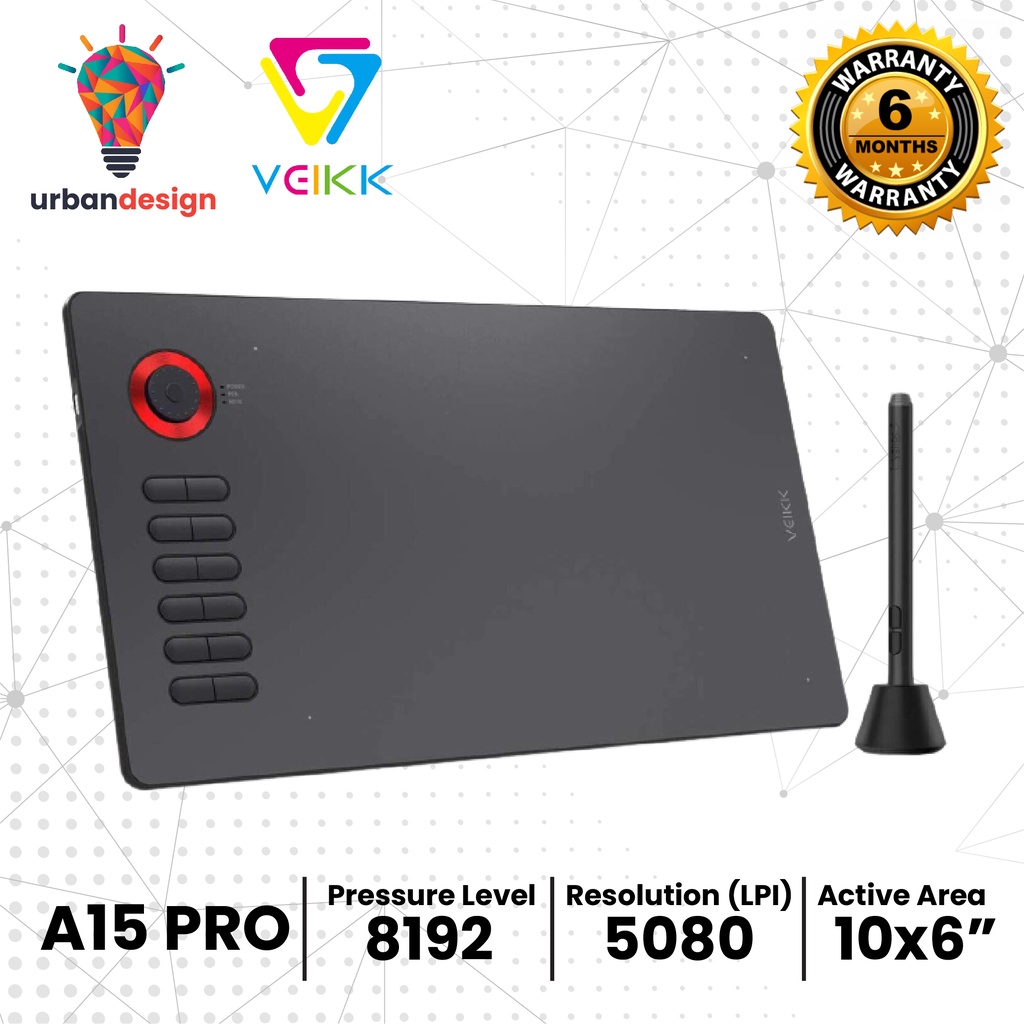 Jual Veikk A15 PRO Digital Graphic Drawing Pen Tablet Indonesia|Shopee ...