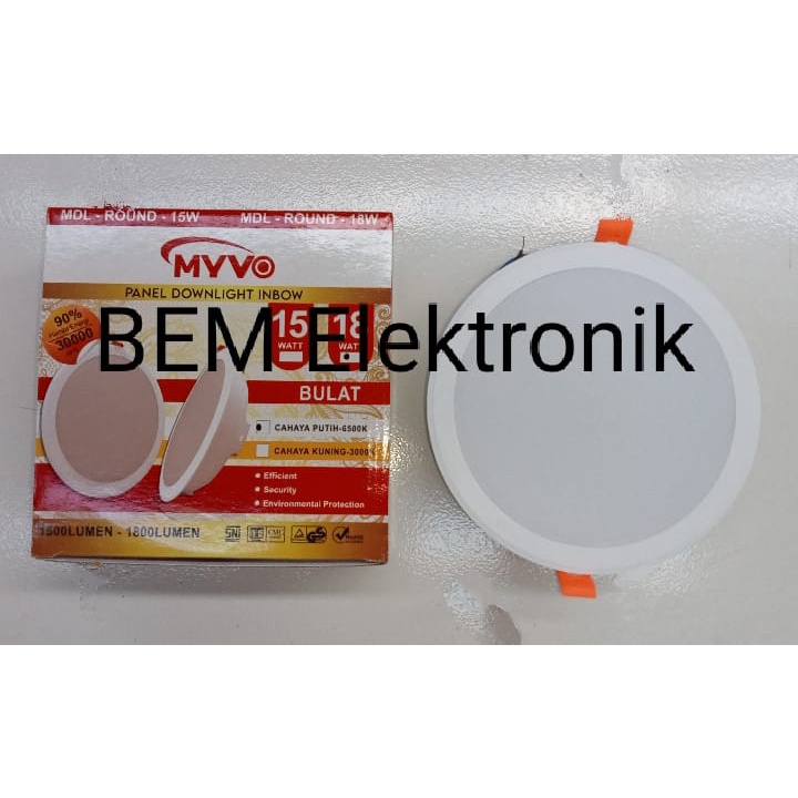 Jual Ib Led Downlight Round (Bulat) MYVO 18W Putih/Kuning | Shopee ...