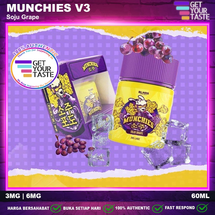 Jual Liquid Munchies V3 Soju Grape 60ML by Arief Muhammad x JVS ...