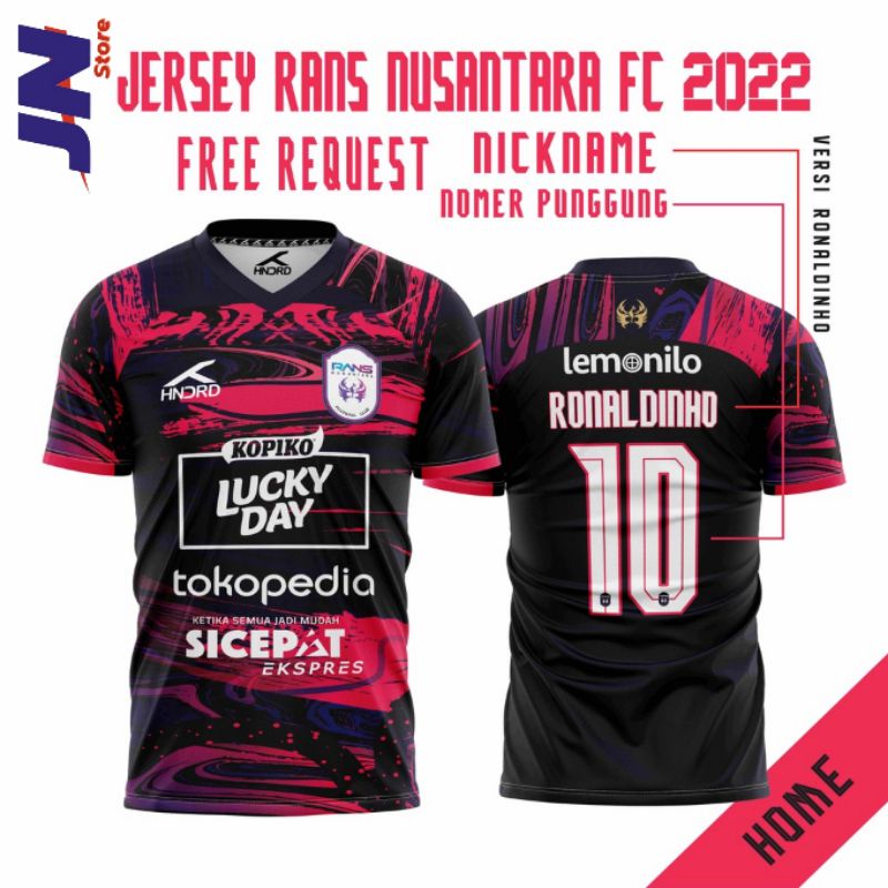 Jual BAJU KAOS JERSEY RANS NUSANTARA FC 2022 FREE REQUEST NAMA DAN NO ...