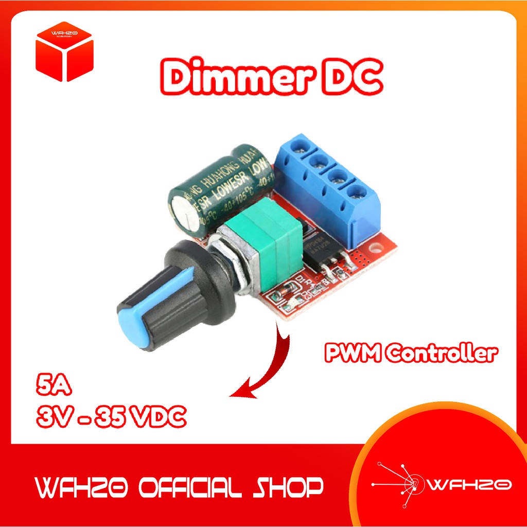 Jual Dimmer DC PWM Controller Motor Speed LED Mini Dimmer DC 5 - 35V 5A | Shopee Indonesia