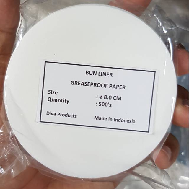 Jual Bun liner - kertas alas bakpao - greaseproof paper 6cm - 10.5cm ...
