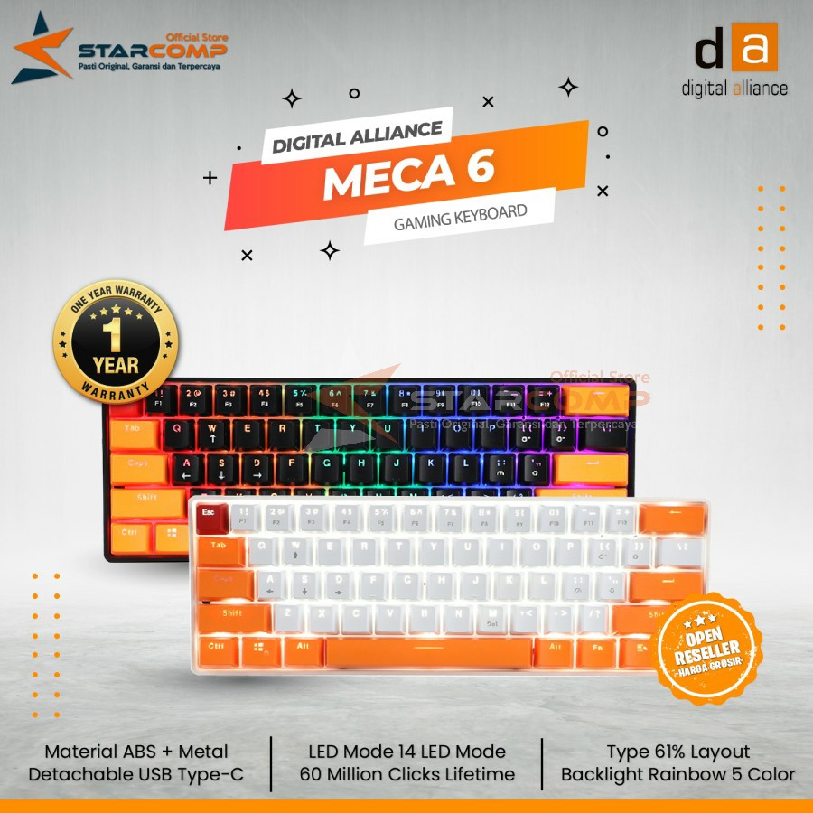 Jual Digital Alliance DA Meca 6 Mechanical Gaming Keyboard | Shopee Indonesia