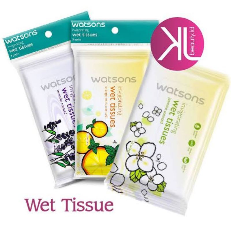 Watsons tissue basah invigorating 10s | Shopee Indonesia