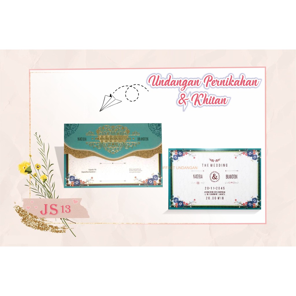 Jual Undangan pernikahan unik, undangan pernikahan simple Java Signature 13 | Shopee Indonesia