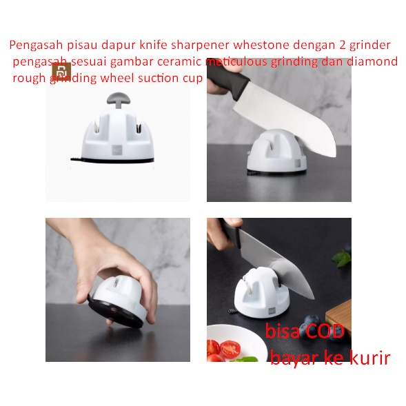 Jual Pengasah pisau dapur knife sharpener whestone dengan 2 grinder ...