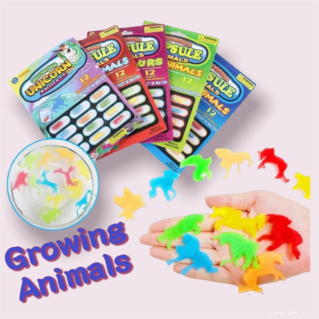 Jual Growing Capsule Animals 1 set 12pcs Mainan Kapsul Rendam Binatang ...