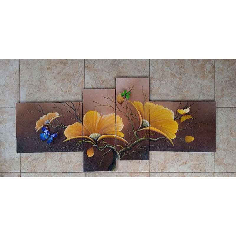 Jual Lukisan panel minimalis dan kupu kupu 3d | Shopee Indonesia