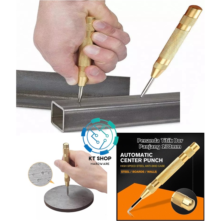 Jual Penanda Titik Bor Penitik Mata Bor Automatic Center punch | Shopee ...