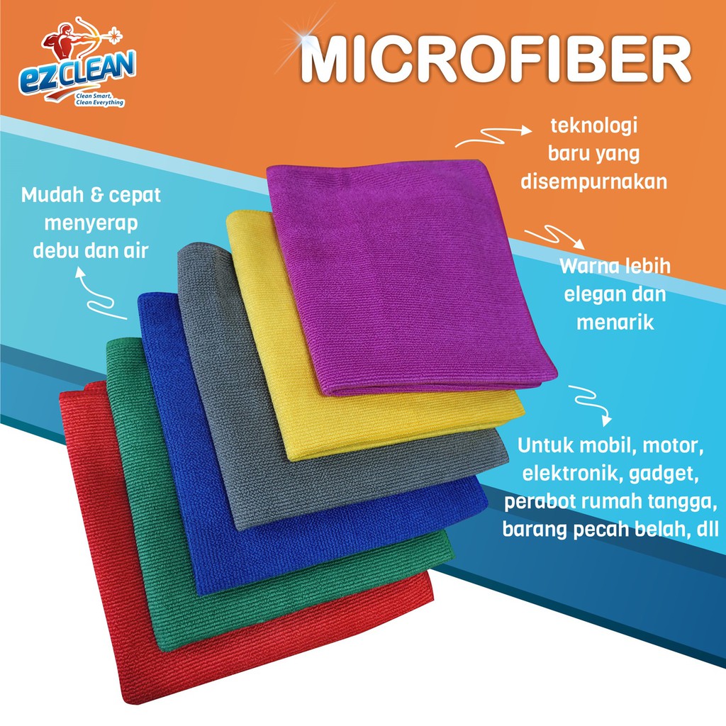 Jual EZCLEAN MICROFIBER LAP MIKROFIBER EZCLEAN KAIN SERAT KAIN ...