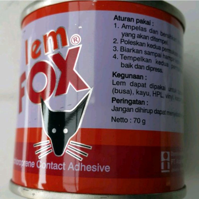 Jual Lem kuning Fox asli 70 gram aibon cocok untuk sandal sepatu atau karet | Shopee Indonesia