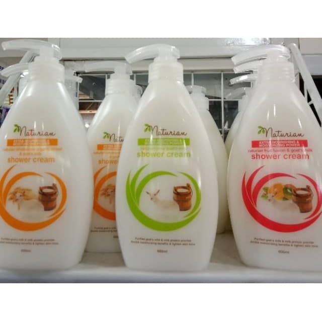 Jual Naturian Shower Cream Sabun Mandi Cair Body Wash 600ml 3 varian ...