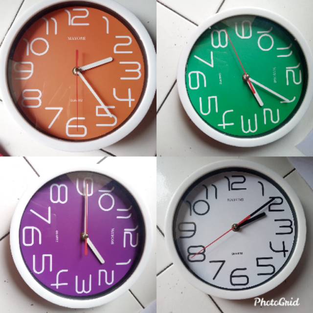Jam Dinding Mayomi 970 Limited Jam Polos Warna Random | Shopee Indonesia