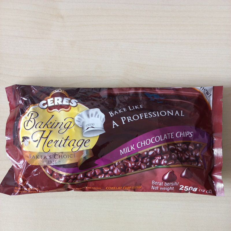 Jual ceres milk chocolate chips 250g | Shopee Indonesia