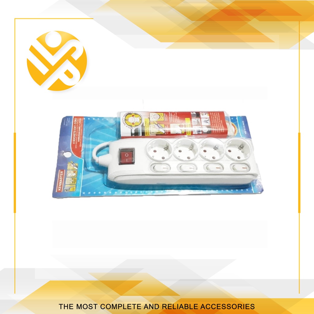 Jual KENMASTER Stop Kontak / Terminal Colokan 4 Lubang + Saklar ...