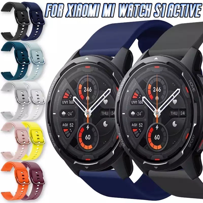 Jual STRAP TALI JAM RUBBER SILIKON SILICONE BAND XIAOMI MI WATCH S1 ACTIVE 22MM QUICK RELEASE ...