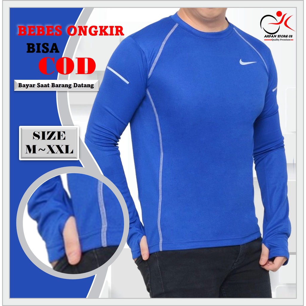Jual Baju Olahraga Pria Jogging Gowes Kaos Training joging Sepeda ...