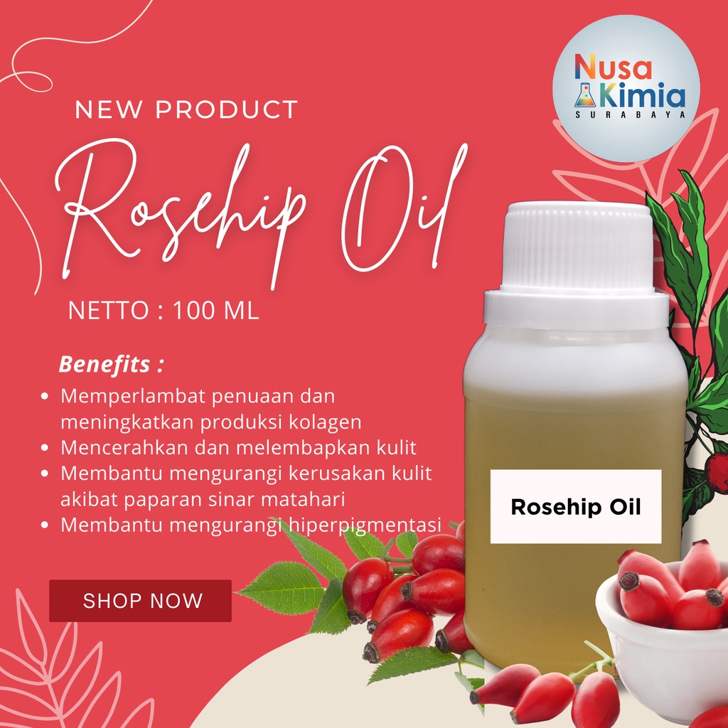 Jual Rosehip Oil Cold Pressed / Minyak Rosehip 100 Ml | Shopee Indonesia