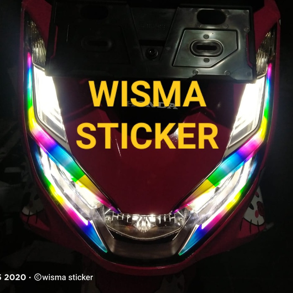 Jual Stiker Alis Atas Bawah PCX 160 Tema RGB Sticker Alis RGB Stiker ...