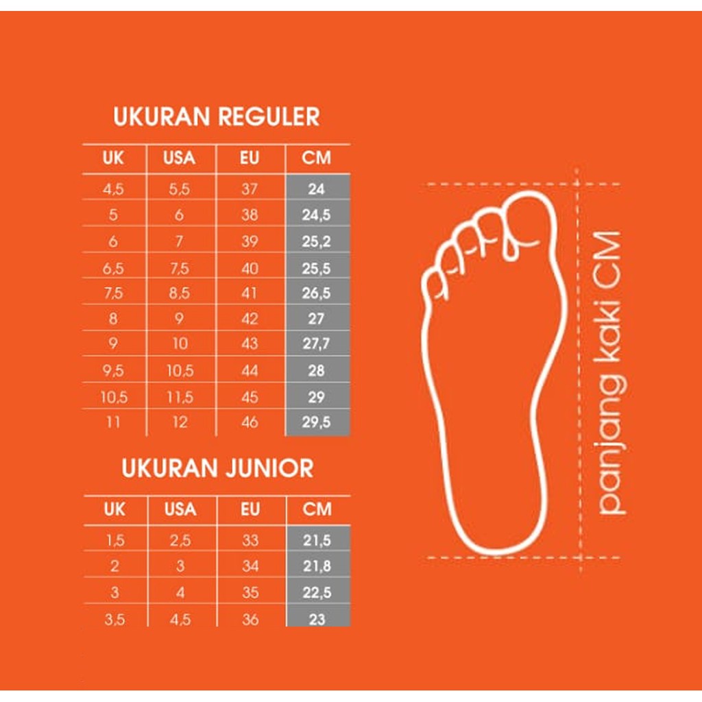 Ukuran Sepatu Futsal Ortuseight IMAGESEE