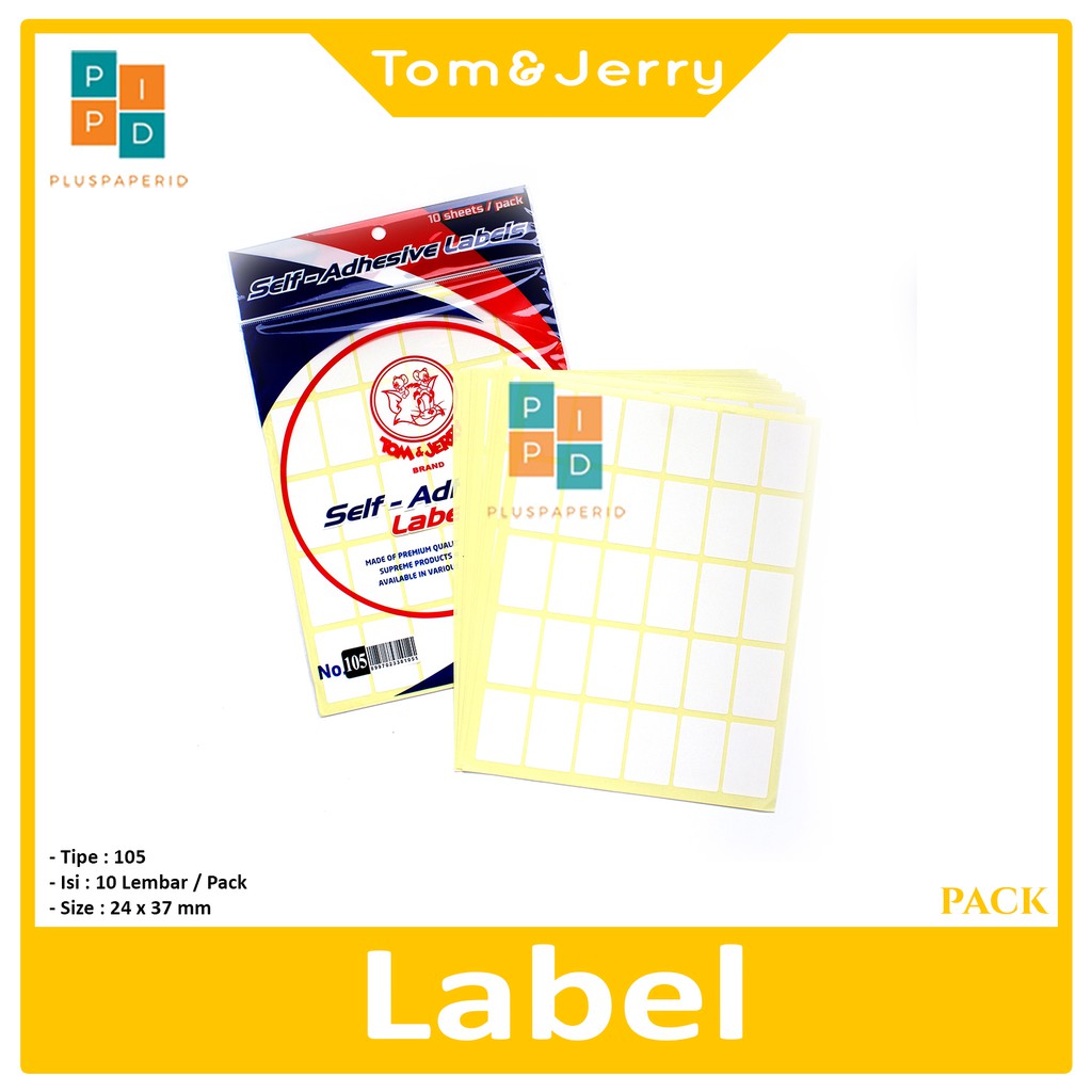 Jual Tom & Jerry - Label kertas Putih No. 105 - Pad | Shopee Indonesia