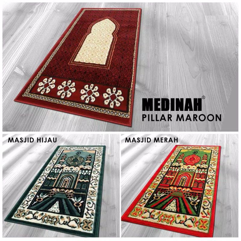 Jual Sajadah Madinah Ukuran 60X120 / Sajadah Masjid | Shopee Indonesia