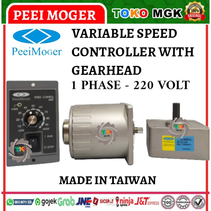 Jual PEEI MOGER M5IK40N-CV 40WATT G5N20K-G5N60K GEARMOTOR VARIABLE ...
